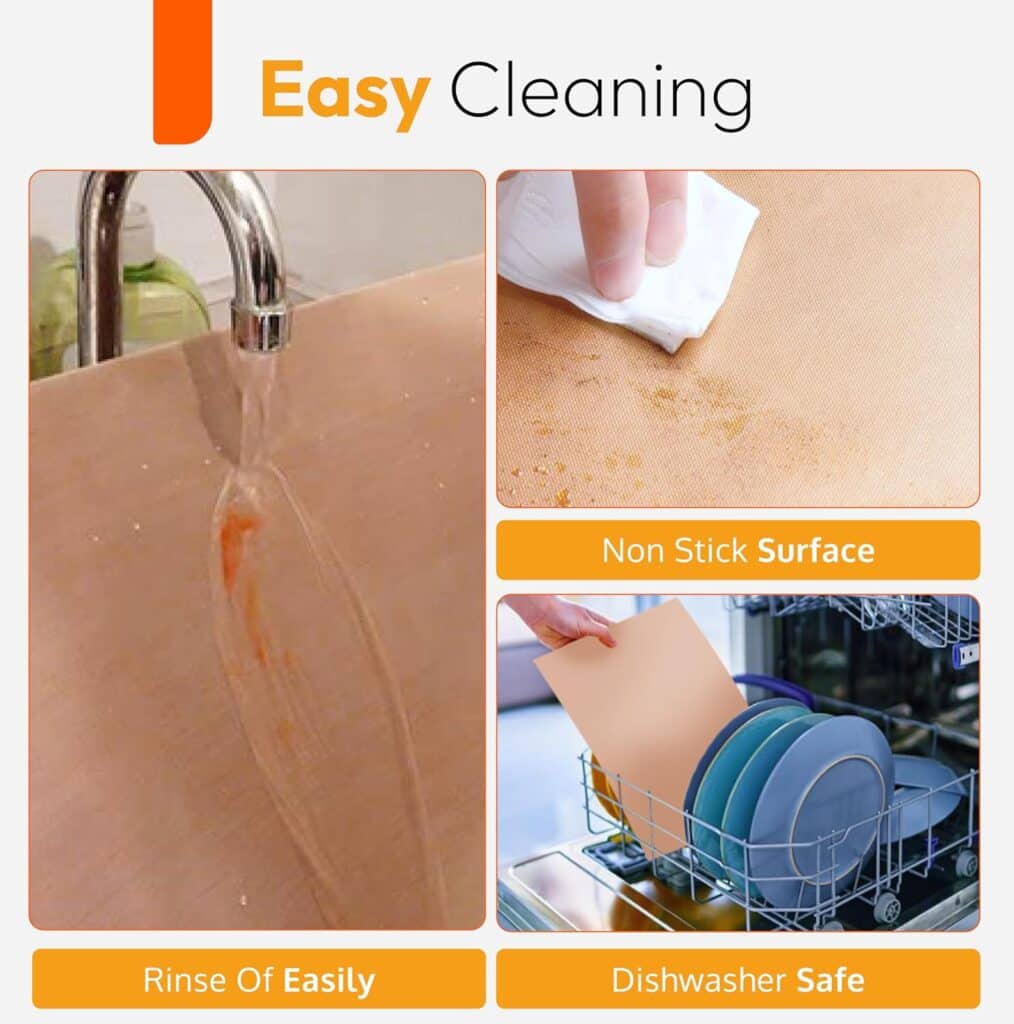 PTFE Teflon Sheet - Reusable Baking Mat and Heat Press