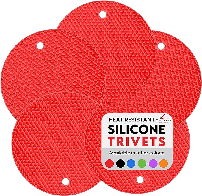 Silicone Trivet Mat - Hot Pads for Kitchen - ThreadNanny