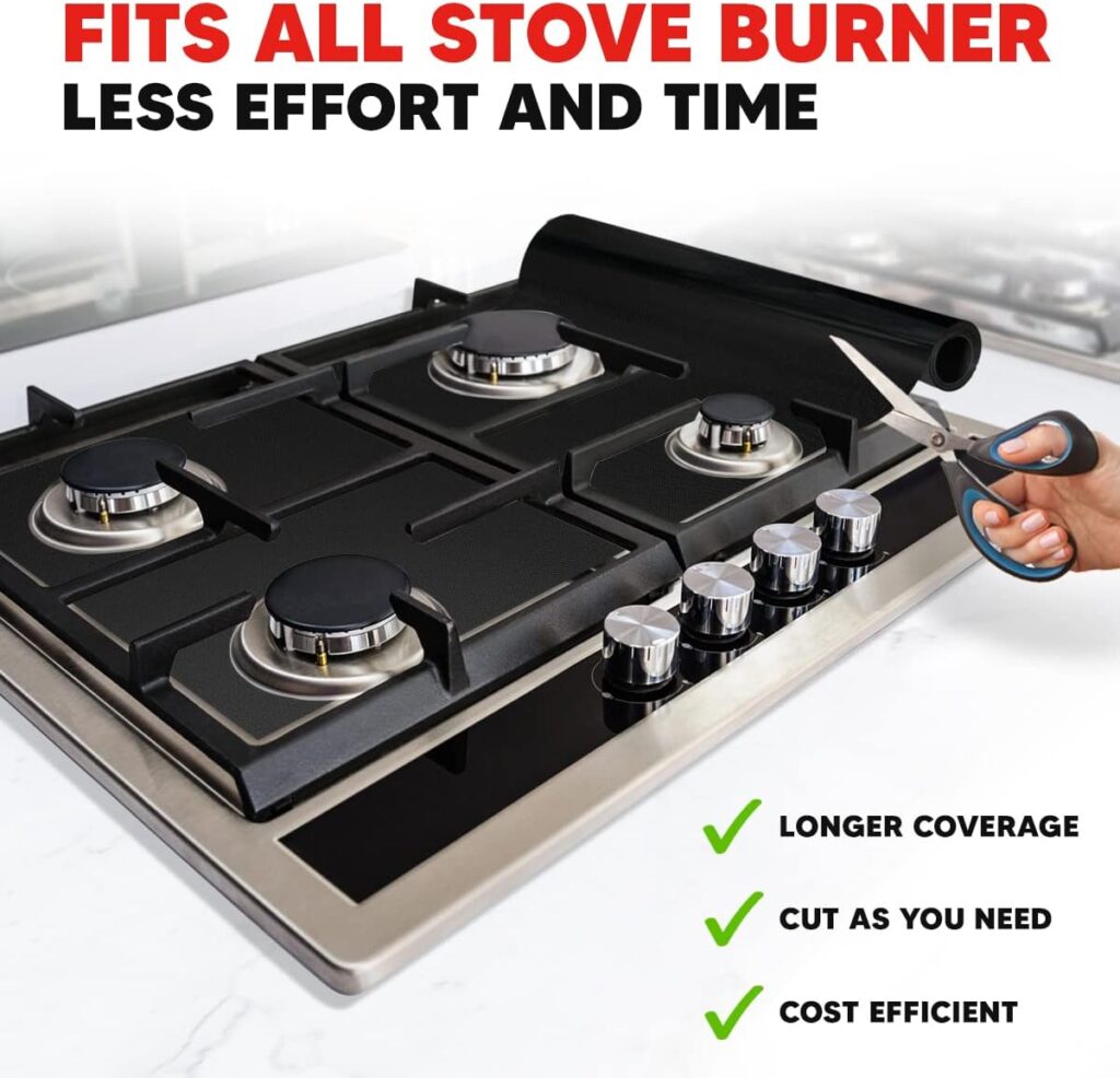 Teflon Liner Roll (75” x 17”) Oven Liner Mat Black